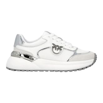 Pinko Wei&szlig;e Silberne Sneakers Love Birds Ss0019P027 - - Shoes - Herren - Wei&szlig; - 41 EU