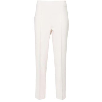 PESERICO Elfenbeinfarbene- schmal geschnittene Cropped-Hose - - Trousers - Damen - Beige - L