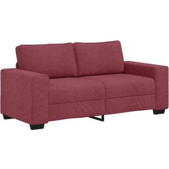 vidaXL 2-Sitzer-Sofa Weinrot 140 cm Stoff Vidaxl