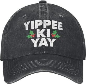 Generic Chapeau Homme, Yippee Ki Yay Logo Casquette de Baseball d&eacute;contract&eacute;e Chasse Solaire d&eacute;t&eacute; Camping Casquettes Hip-hop Cadeau de Casquettes r&eacute;tro ajust&eacute;e