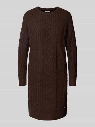 Zabaione Knielanges Strickkleid mit Zopfmuster Modell Sa44die