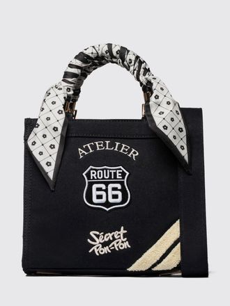 Secret Pon Pon Handtasche Damen Farbe Schwarz