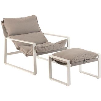 Hesperide Hesperide - Fauteuil relax de jardin Lambinio blanc en aluminium en acier trait&eacute; en epoxy - Hesp&eacute;ride