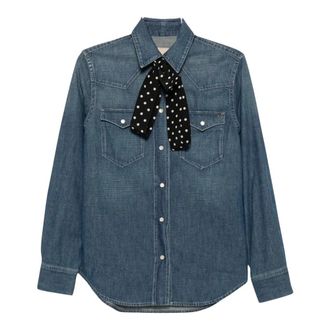 Valentino Denim Camicia - - Blouses & Shirts - Damen - Blau - L