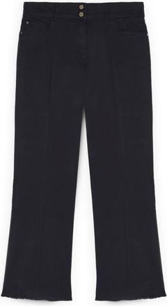 Fiorella Rubino Femme, Pantalons, Bleu, Taille: 56 FR Pantalon Coupe Droite en Coton