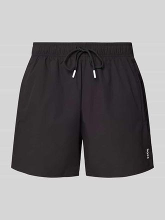 HUGO BOSS Regular Fit Badeshorts mit Label-Print