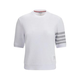 Thom Browne Cotton T-Shirt - - Tops - Damen - Wei&szlig; - S