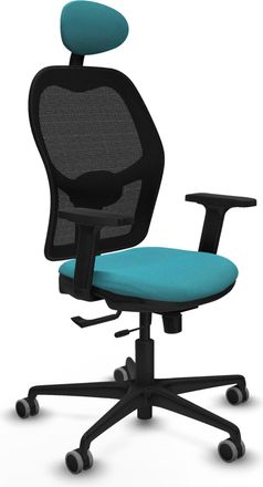 Piqueras y Crespo Jorquera verstellbarer Stuhl mit 2D-Armlehnen, h&ouml;henverstellbarer Lendenwirbelst&uuml;tze und festem Kopfteil, ausgestattet mit Syncro/Traslack und injizie