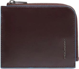 Piquadro unisex, Accessoires, Brun, Taille: ONE Size Porte-cartes avec poche zippée pour la monnaie et protection Rfid