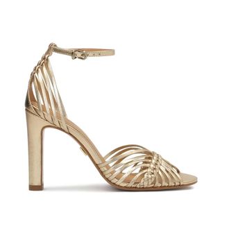 Kazar Goldene Sandalen mit geflochtenen Riemen - - Shoes - Damen - Gelb - 37 EU