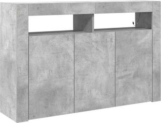 vidaXL Buffet Gris béton 116 x 30 x 75 cm Bois dingénierie Vidaxl