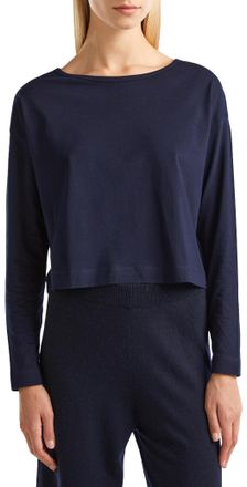 Benetton Damen T-Shirt, Night Blue 016, 32