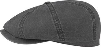 Stetson Casquette Hatteras Classic Cotton Femme/Homme - en Coton DEte avec Visiere Printemps-ete Ete - XXL (62-63 cm) Noir
