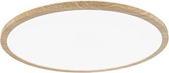 Paulmann 71034 LED Panel Atria Shine Deckenleuchte mit Backlight rund IP44 22W 2300lm 420mm Holzoptik Kunststoff 4000K Badleuchte