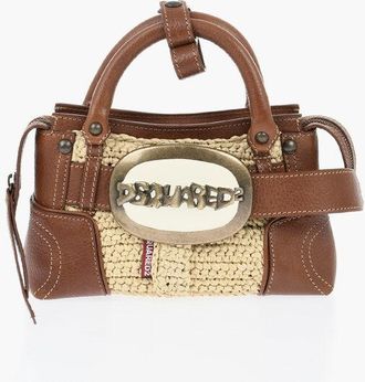 Dsquared2 Patchwork Handbag with Logo Buckle size One Size