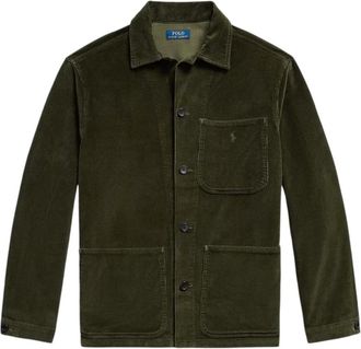 Ralph Lauren Surchemise utilitaire en velours c&ocirc;tel&eacute; - Homme - Vestes - Vert - Taille: S