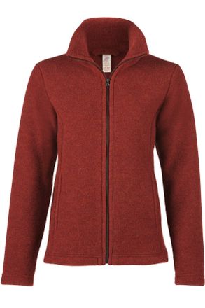 Engel Jacke Merino Wollfleece Damen, 38-40/38/40, Terracotta Melange 071E