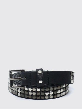 HTC Ceinture en cuir avec broderies bicolores et boucle classique