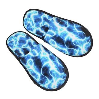 Generic Pantoufle Maison &Eacute;clairage Abstrait Light-Ning Hiver Pantoufles Doux Chaudes Pantoufles Antid&eacute;rapantes Hiver Chaussures Chaudes Pour Maison Voyages Ca