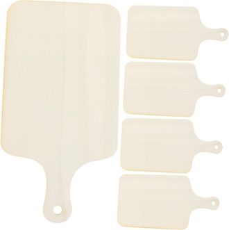 TOPBATHY 5st Diy Tablett Kleines Schneidebrett Holz Obsttablett Leeres Pizzablech Pizza Schälen Unfertiges Brett Bastelholz Holz Palette Steckbrett Kind Mini H