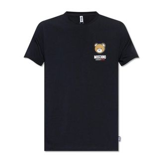 Moschino T-Shirt mit Logo - - Tops - Herren - Schwarzk - XS