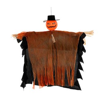 Generico K&uuml;rbis-Dekoration Ghost - Eisendraht, 50 x 45 cm, Dekoration f&uuml;r gruselige Hofschilder, flexibler Drehkopf, K&uuml;rbisgeist, vielseitiges Halloween-Zubeh&ouml;