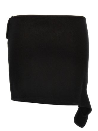 Courr&egrave;ges Loop Milano Skirt - Black