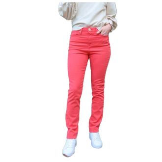 Islow Hoch taillierte Slim Fit Baumwollhose - - Trousers - Damen - Rot - W26