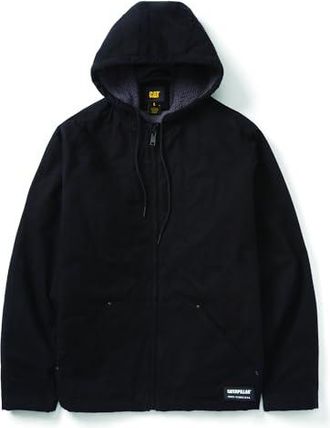 CAT Caterpillar Hooded Sherpa Lined Jacket Black
