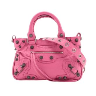 Balenciaga Pre-owned Le Cagole Mini Lambskin Satchel Shoulder Bag - Femme - Pre-owned - Rose - Taille: ONE Size
