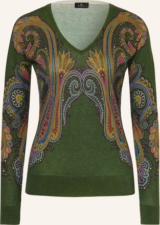 Etro Etro Pullover Mit Seide Und Cashmere gruen