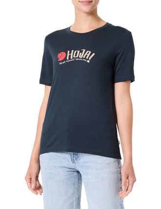 Fjällräven Damen Hoja Wool T-Shirt, Dark Navy, S