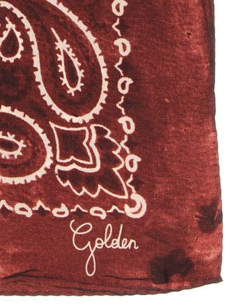 Golden Goose Paisley Silk Scarf - Burgundy