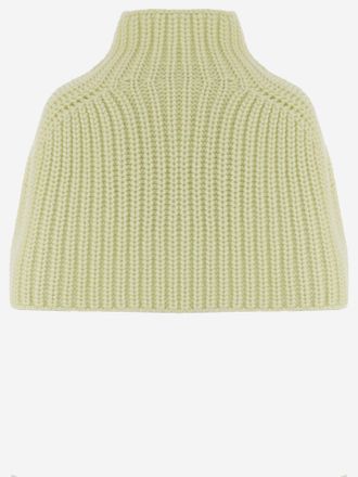 SA SU PHI Ribbed-Knit Cashmere Cape - Yellow