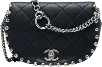 Chanel Sac bandouli&egrave;re vintage Pre-owned - Femme - Pre-owned - Noir - Taille: ONE Size