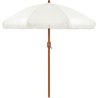 Yaheetech Yaheetech Parasol de Jardin &agrave; Franges 230cm x &Oslash; 215cm, Parasol dext&eacute;rieur Inclinable, Protection UV, Imperm&eacute;able, avec 8 Baleines,Manivelle, Housse