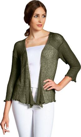 CASPAR Fashion Strickjacke STJ022 angenehm leichter Damen Sommer Bolero mit 3/4 Arm
