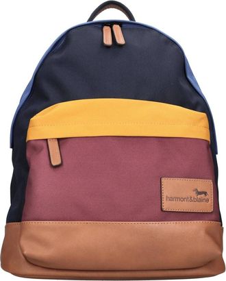 Harmont & Blaine Homme, Sacs, Multicolore, Taille: ONE Size Sac &agrave; dos en cuir et tissu