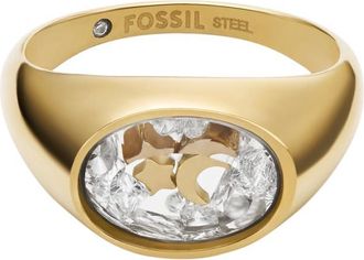 Fossil Sadie Damen Goldfarbenes Edelstahlring, JF048967106