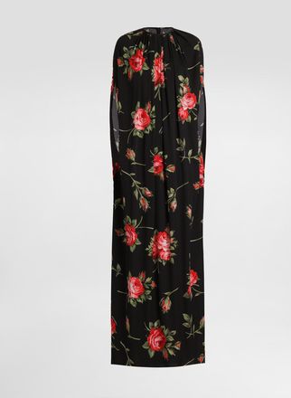 Dolce & Gabbana Tunikakleid Mit Rosenbouquet-print - Frau Kleider Mehrfarbig 40