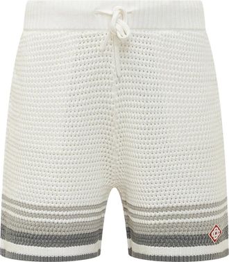 Casablanca Homme, Shorts, Blanc, Taille: XL Crochet Knit Shorts