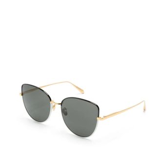 Linda Farrow Wei&szlig;e SUN Sonnenbrille - - Accessories - Damen - Gelb - 61 MM
