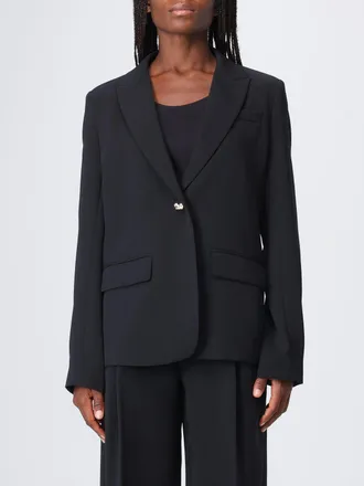 Twinset Blazer court en cr&ecirc;pe coupe slim avec fermeture &agrave; un bouton et revers