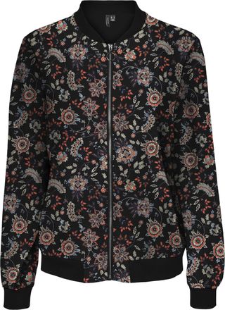 Vero Moda Damen Vmcoco L/S Bomber AOP Ga WVN Noos, Black, x_s