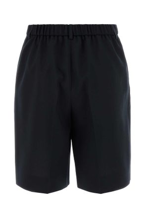 Gucci Womens Dark Blue Wool Shorts Bluered