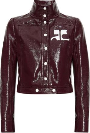 Courr&egrave;ges Femme, Vestes, Rouge, Taille: 40 FR Veste Vinyle Reedition