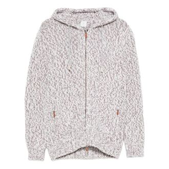 Eleventy Hooded Zip Knit Sweatshirt - - Knitwear - Herren - Grau - M
