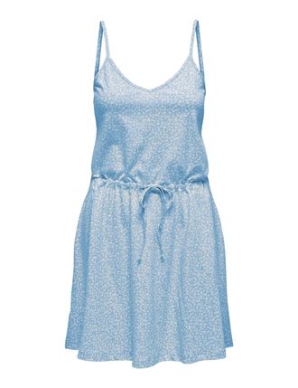 Only Damen Onlmay Life Singlet V-Neck Dres JRS Noos, Clear Sky/AOP:mia Ditsy, S