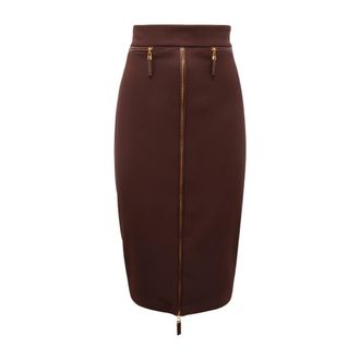 Elisabetta Franchi Longuette Rock - - Skirts - Damen - Braun - M