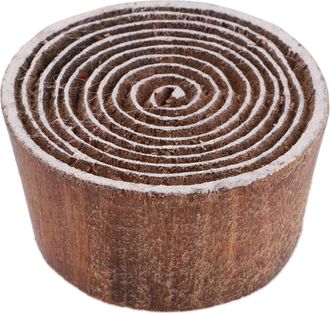 Guru Shop Indischer Textilstempel, Holz Stoffdruckstempel, Blaudruck Stempel, Druck Modell - &Oslash; 5 cm Spirale 7